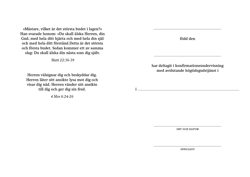 Konfirmation - Ditt Ord - Equmeniakyrkan